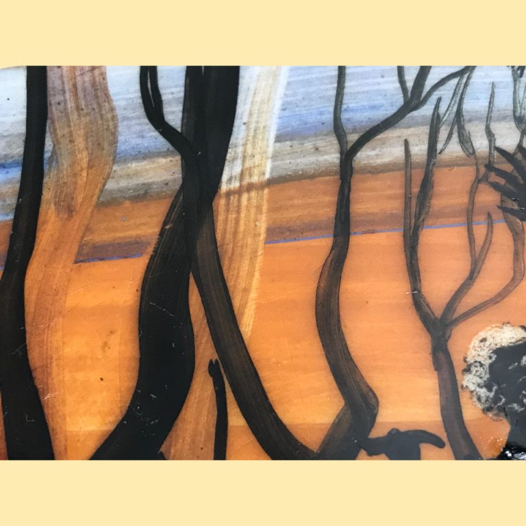 Vintage Small Aboriginal Hunting Scene Wall Plate AMB | AFC