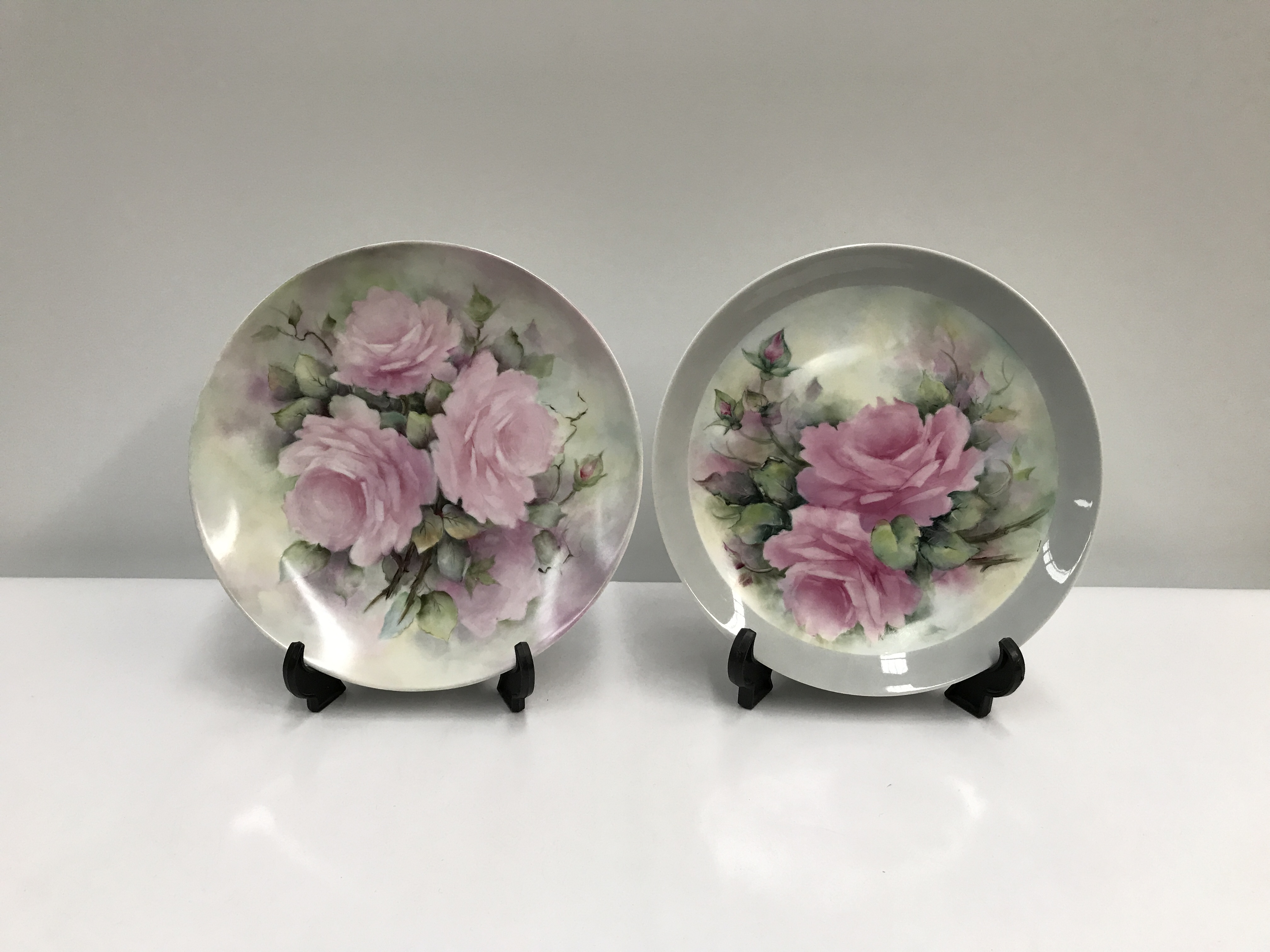 Two Vintage Arzberg German Hand painted Floral Plates By Nancy Rosewall ...