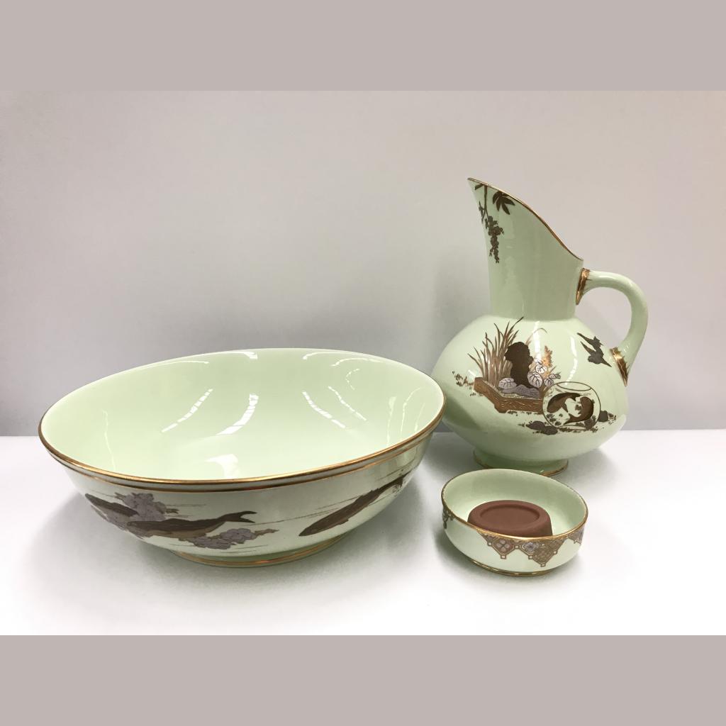 1881 William Brownfield & Sons Silver Wash Bowl & Pitcher | AFC