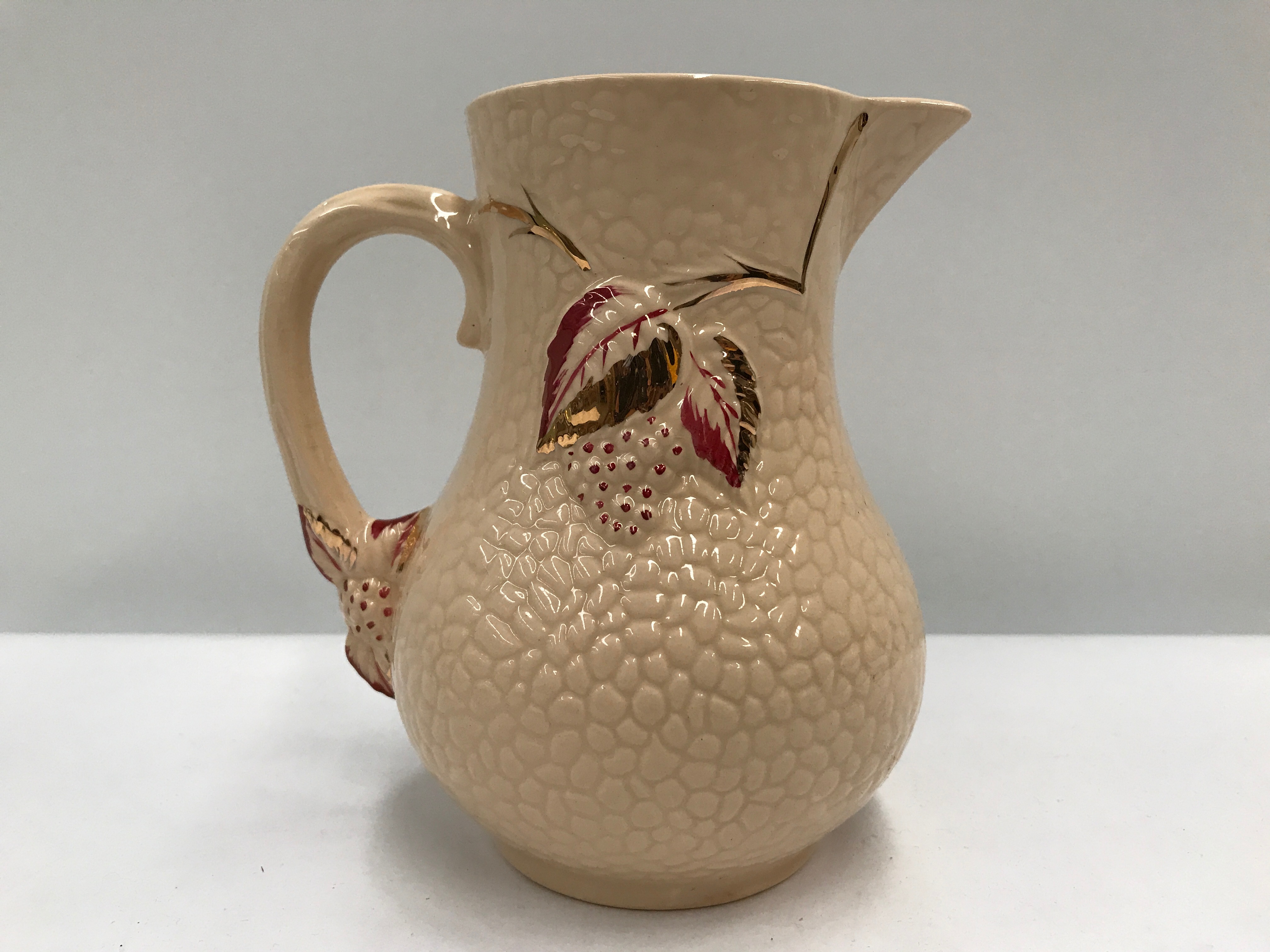 Vintage Leaf Design Wade Jug With Small Crown Devon Fruit Bowl | AFC