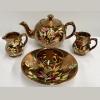 Wade of England Bronze Gold Lustre Ware Floral Tea Set | AFC