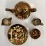 Wade of England Bronze Gold Lustre Ware Floral Tea Set | AFC