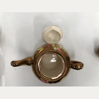 Wade of England Bronze Gold Lustre Ware Floral Tea Set | AFC